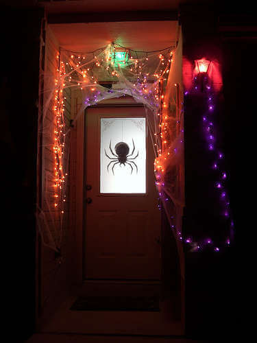 Halloween Door Decor: Enter If You Dare - HomeJelly