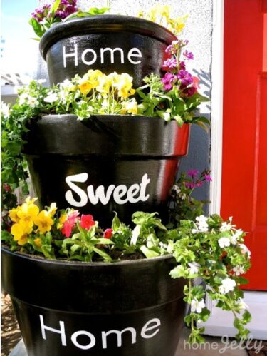 Stacked Planters For Your Home Sweet Home - HomeJelly