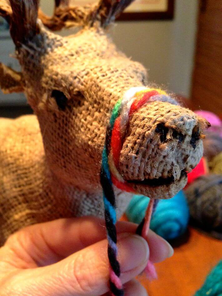 Craft A Colorful Yarn Wrapped Animal Statue - HomeJelly
