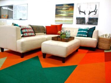 FLOR Carpet Tiles Make Office Lounge Space Wonderful - HomeJelly