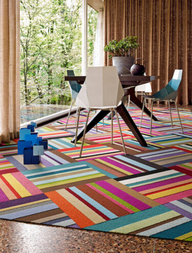 FLOR Carpet Tiles Make Office Lounge Space Wonderful - HomeJelly
