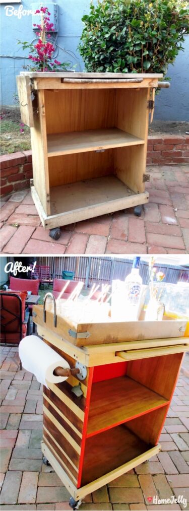 Refurbished Bar Cart Serves Up a Party on Wheels - HomeJelly