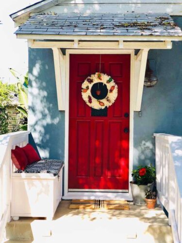 How to DIY a Porch Packages Lock Box Bench - HomeJelly